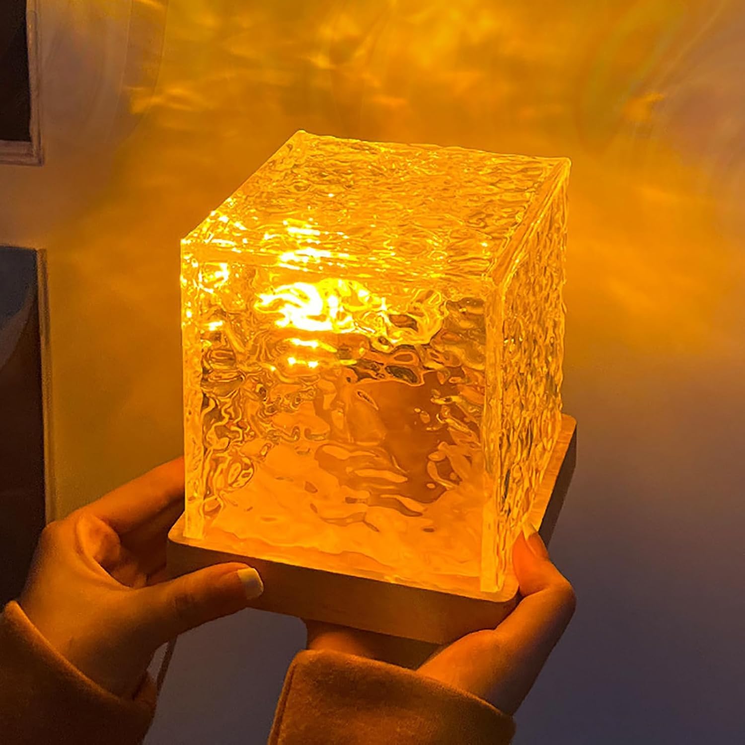 Estoremax Halosphere Cube Lamp - 16 Color Adjustable Crystal Projector